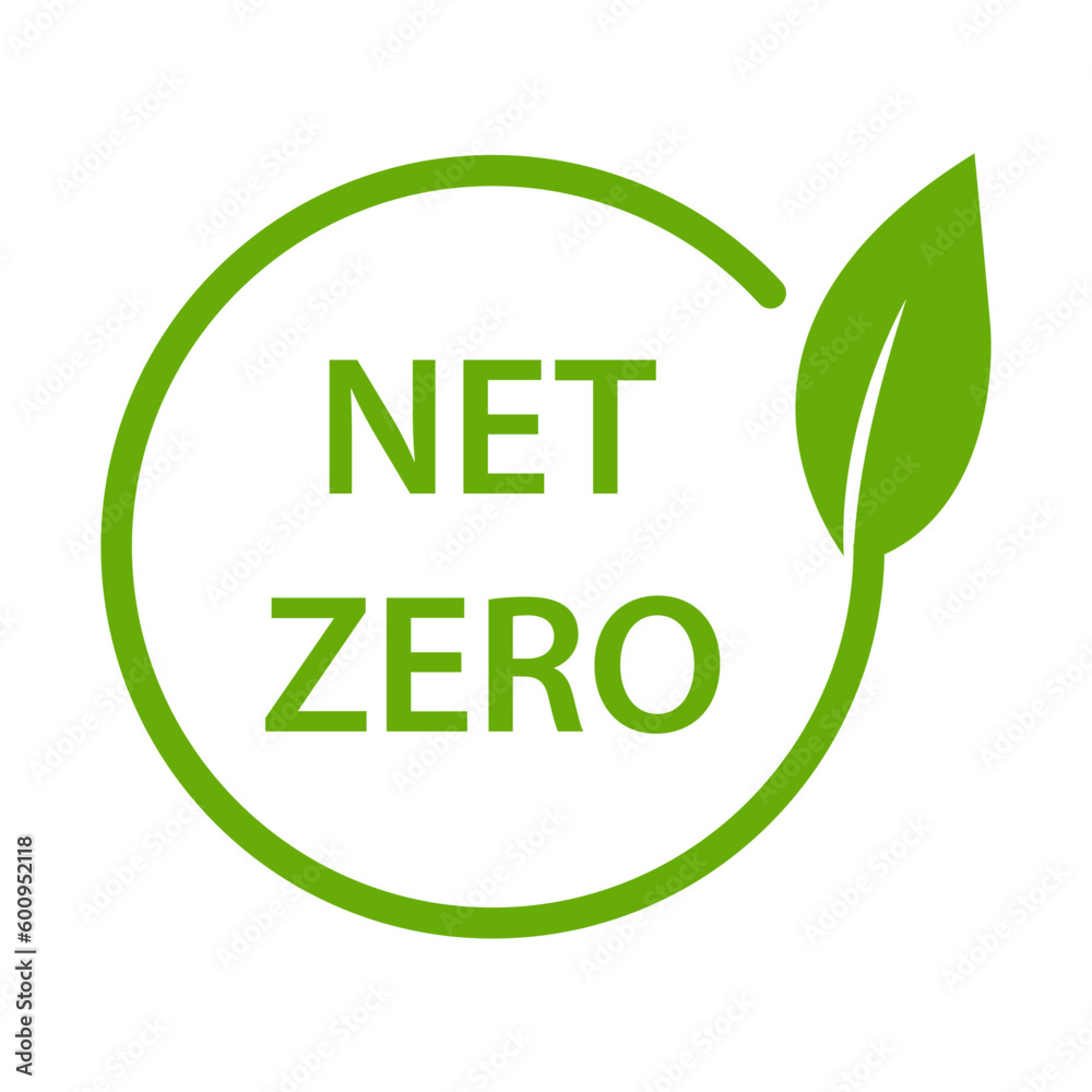 net zero carbon footprint icon vector emissions free no atmosphere ...