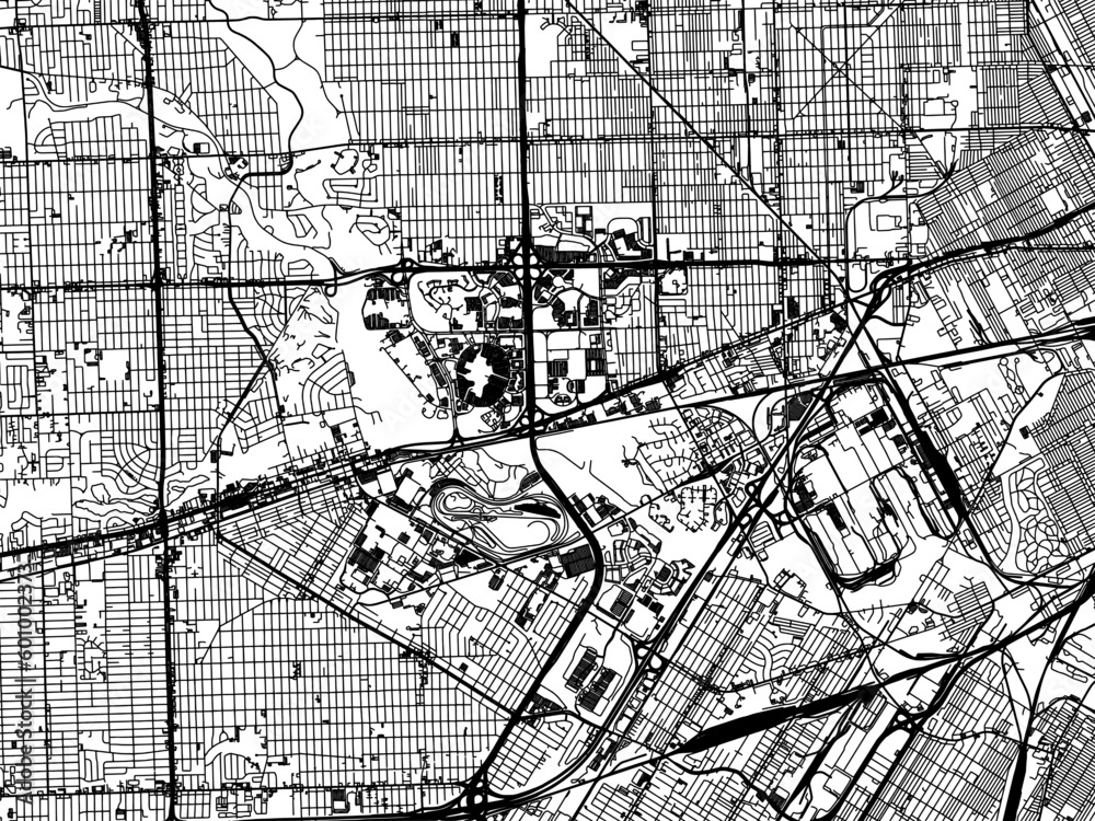 Vector road map of the city of Dearborn Michigan in the United States ...