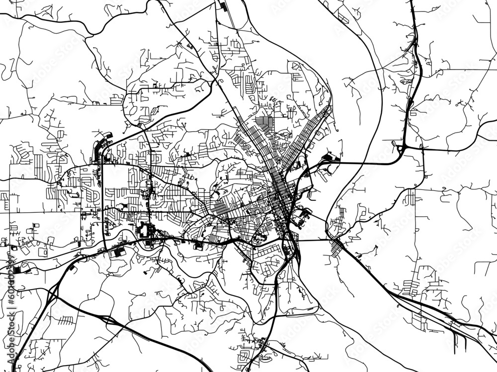 Vecteur Stock Vector road map of the city of Dubuque Iowa in the United ...