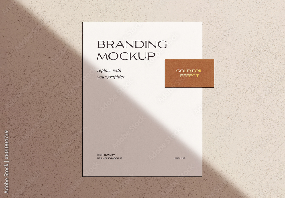 Letterhead Branding A4 Paper Mockup Template Business Card Invitation ...
