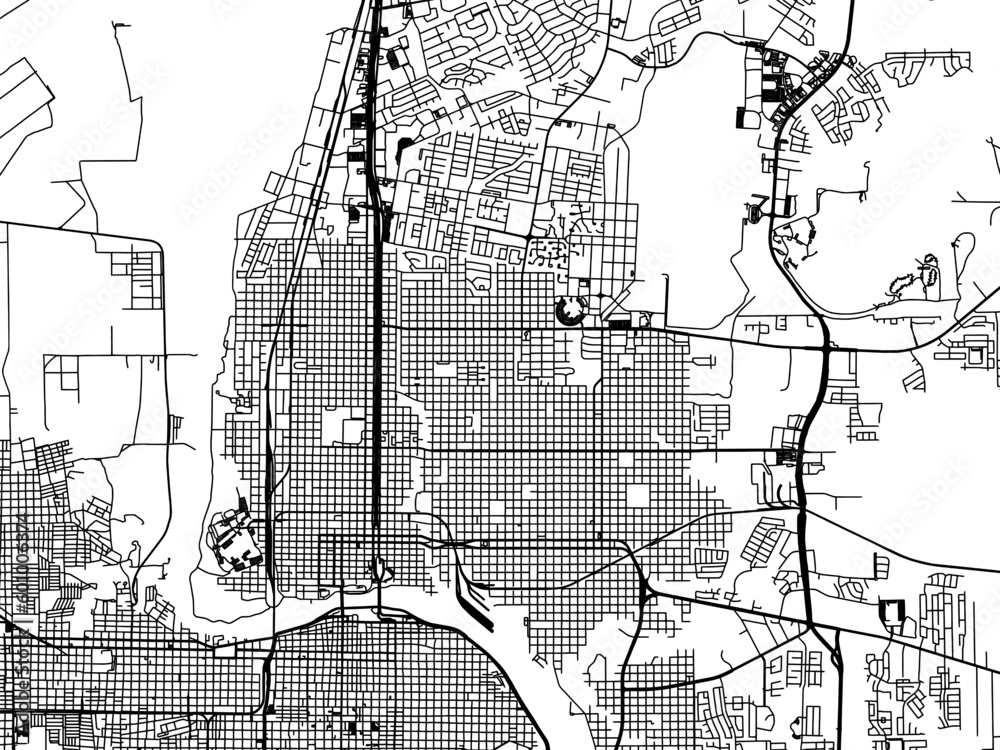 Vector road map of the city of Laredo Texas in the United States of ...