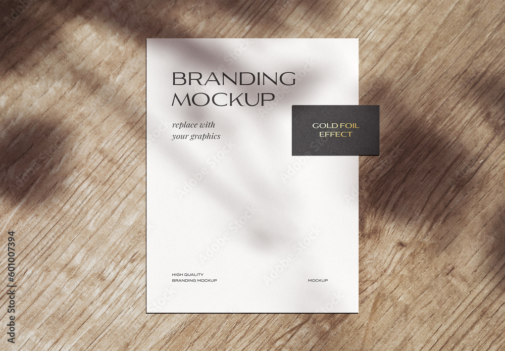 Letterhead Branding A4 Paper Mockup Template Business Card Invitation ...