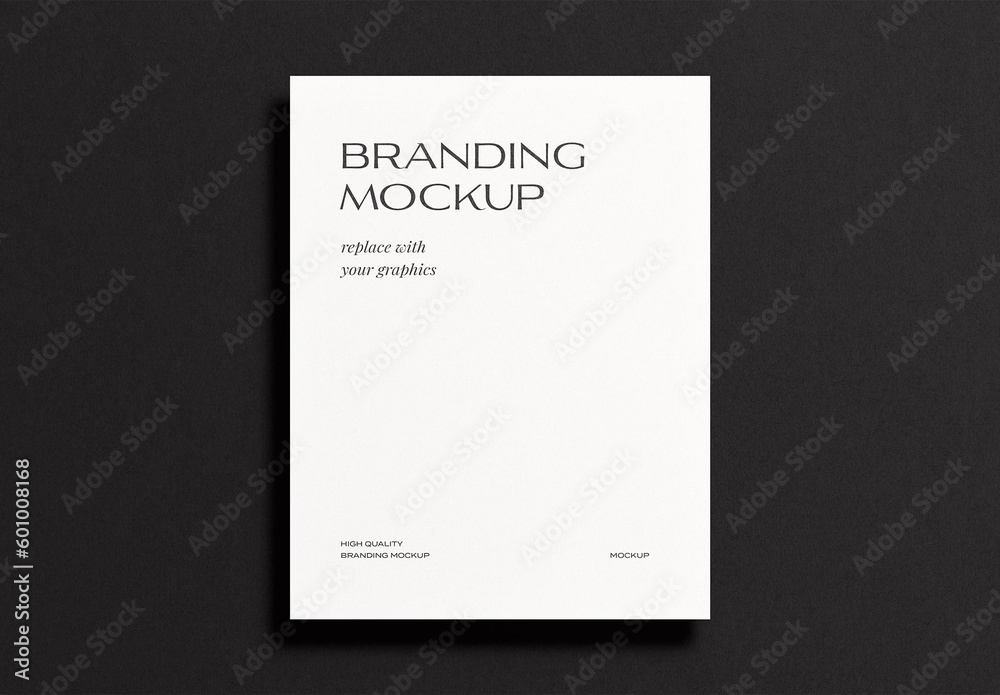 Letterhead Branding A4 Paper Mockup Template Business Card Invitation ...