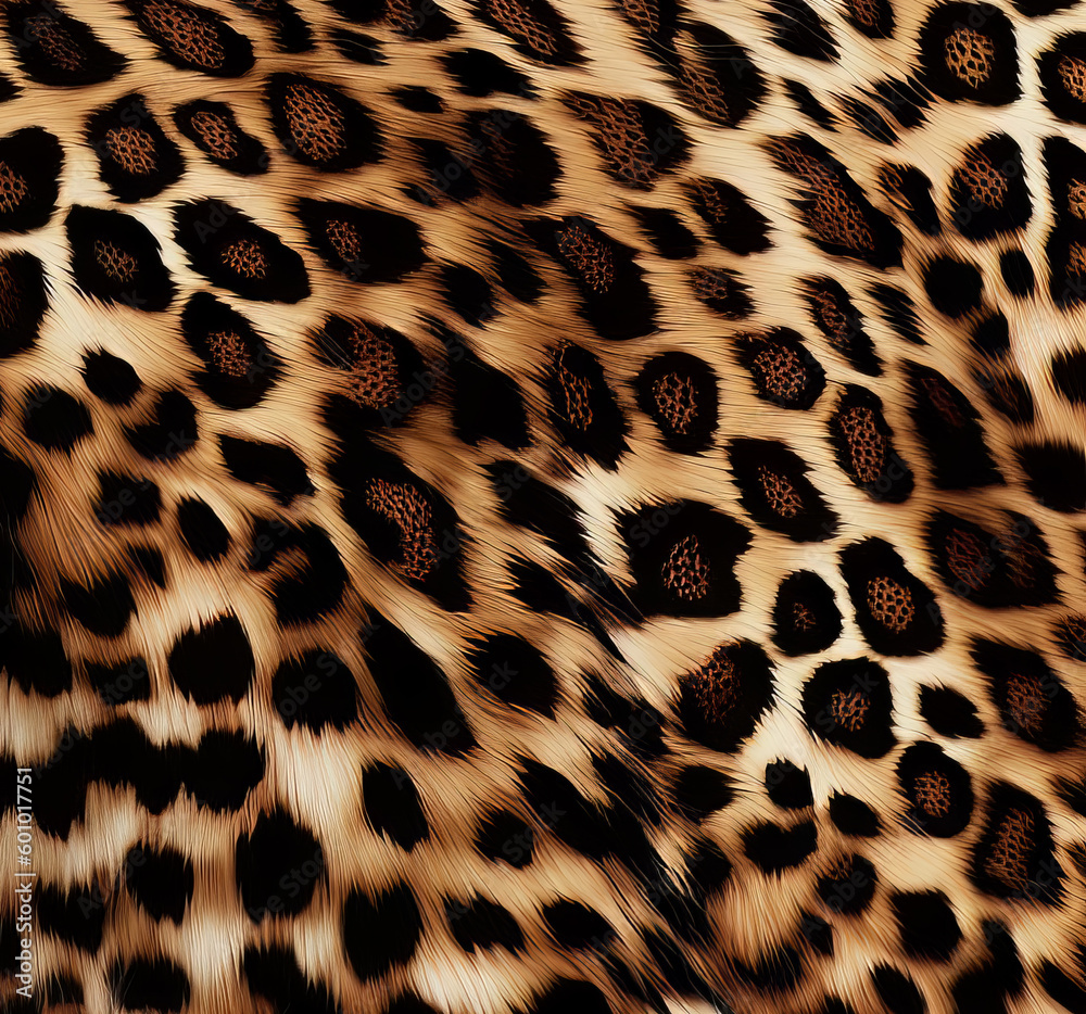 Leopard Animal Skin Texture Background Stock Illustration | Adobe Stock