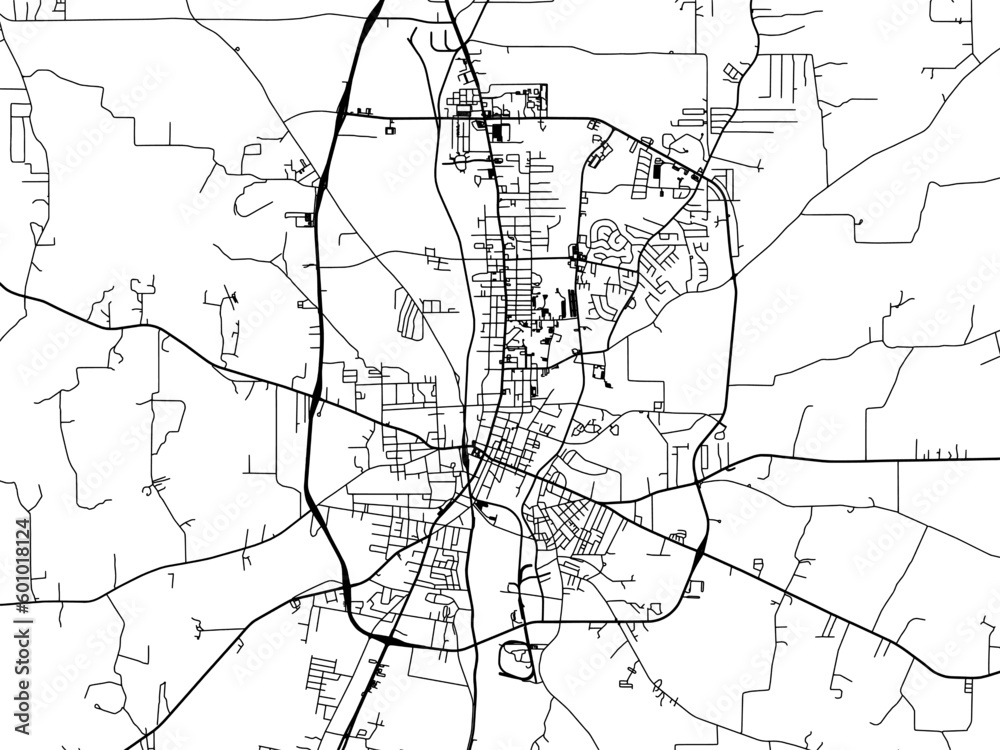 Vector road map of the city of Nacogdoches Texas in the United States ...