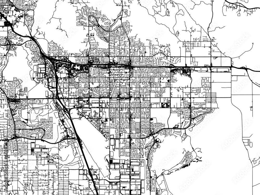 Vector road map of the city of Moreno Valley California in the United ...
