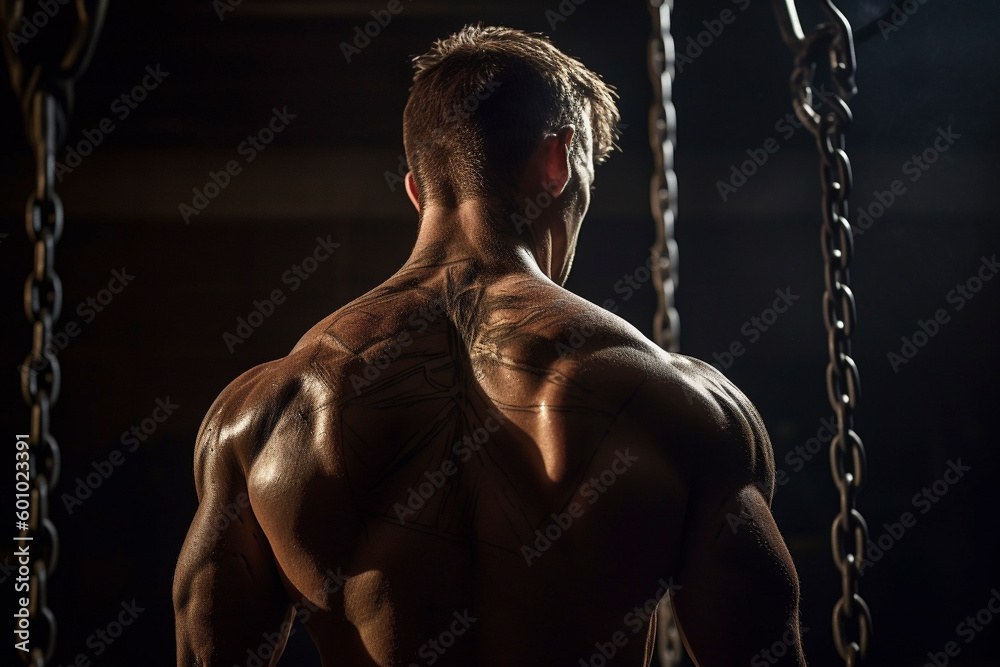 Athletic Achievement - Back View Fitness Shot - Generative AI Stock ...