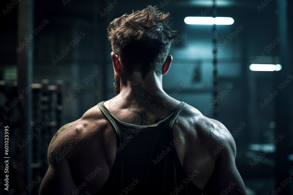 Athletic Achievement - Back View Fitness Shot - Generative AI Stock ...