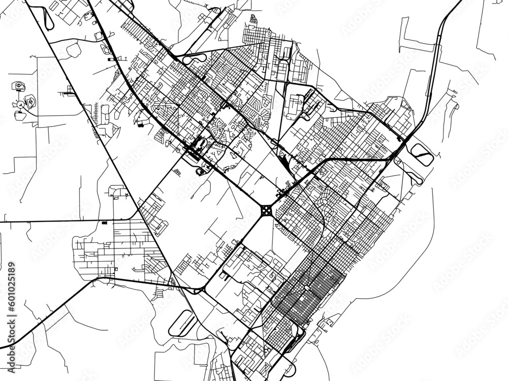 Vector road map of the city of Port Arthur Texas in the United States ...