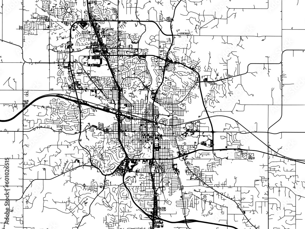 Vector road map of the city of Rochester Minnesota in the United States ...