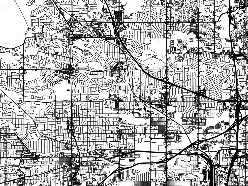 Vector road map of the city of Westminster Colorado in the United ...