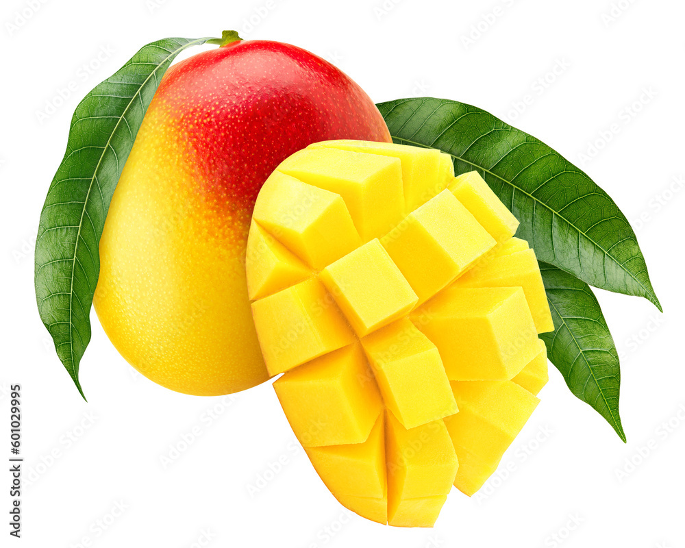 Mango isolated on white background, full depth of field Stock Photo ...