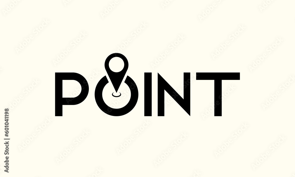 Point Typography Text Logo Design. Point Typographic Word Logo Vector ...