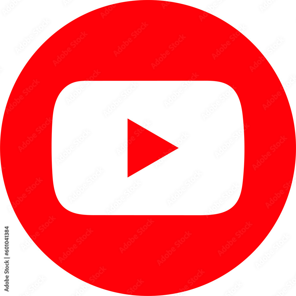 Youtube logo icon, social media icon Stock Illustration | Adobe Stock