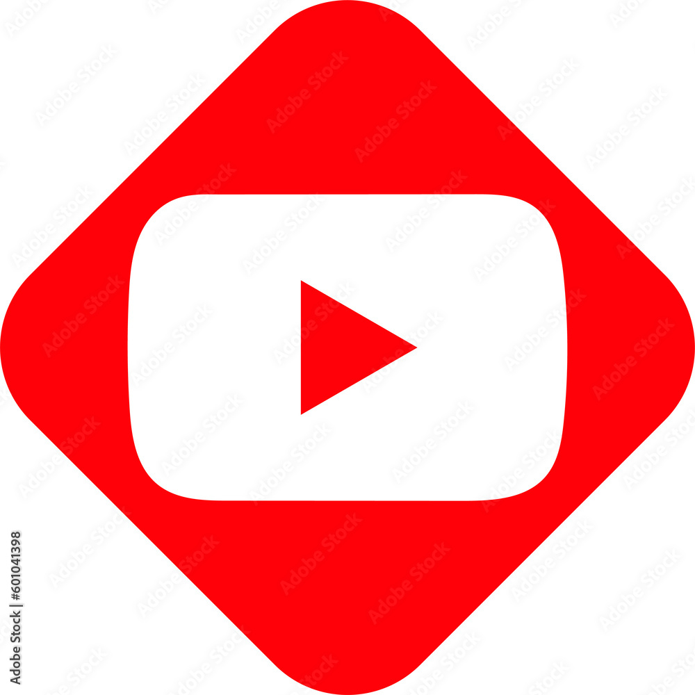 Youtube logo icon, social media icon Stock Illustration | Adobe Stock