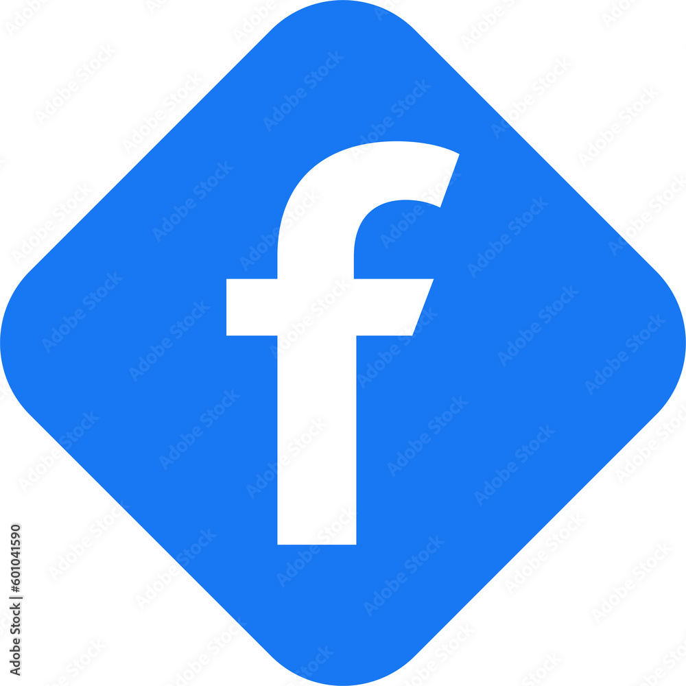 Facebook logo icon, social media icon Stock Illustration | Adobe Stock