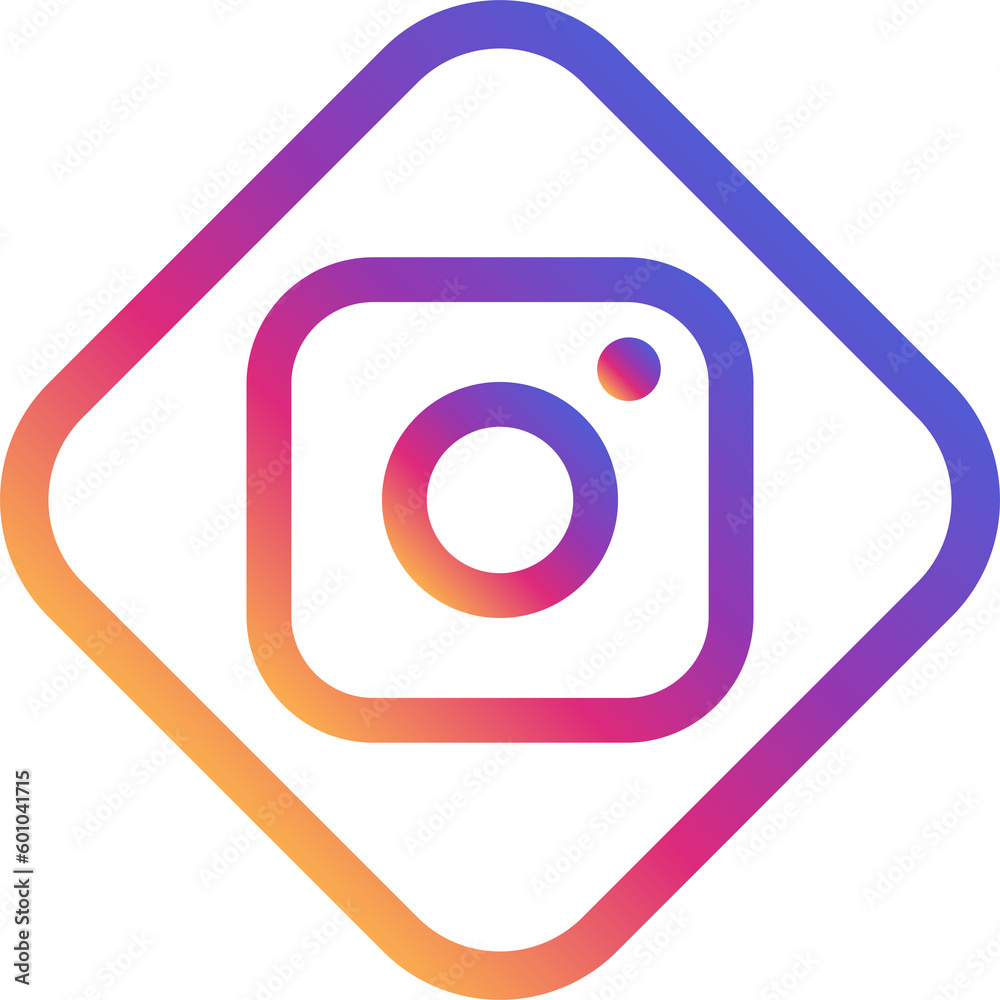 Instagram logo icon, social media icon Stock Illustration | Adobe Stock