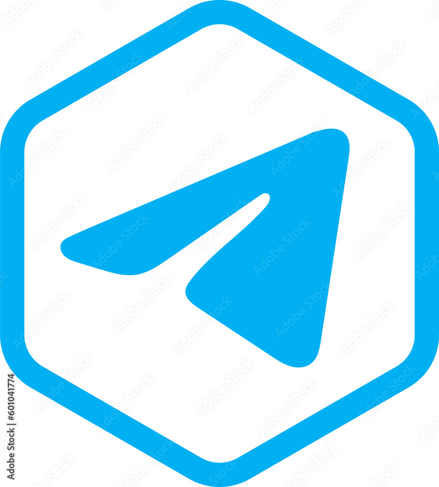 Telegram logo icon, social media icon Stock Illustration | Adobe Stock