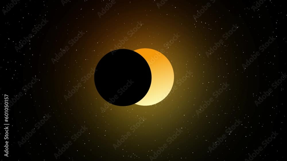 Animation Of Total Solar Eclipse Scientific Solar Eclipse Animation Background Realistic Full