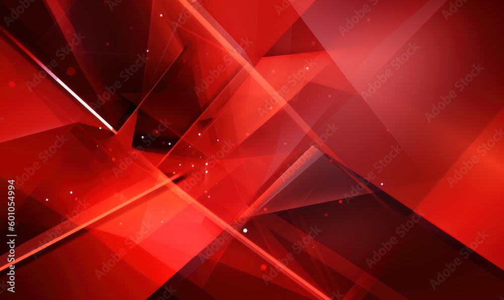 Abstract red color background or wallpaper with angles, polygons ...