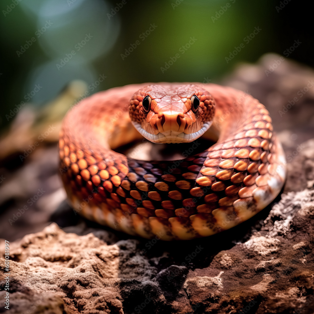 The Common death adder image was generated using generative AI ...