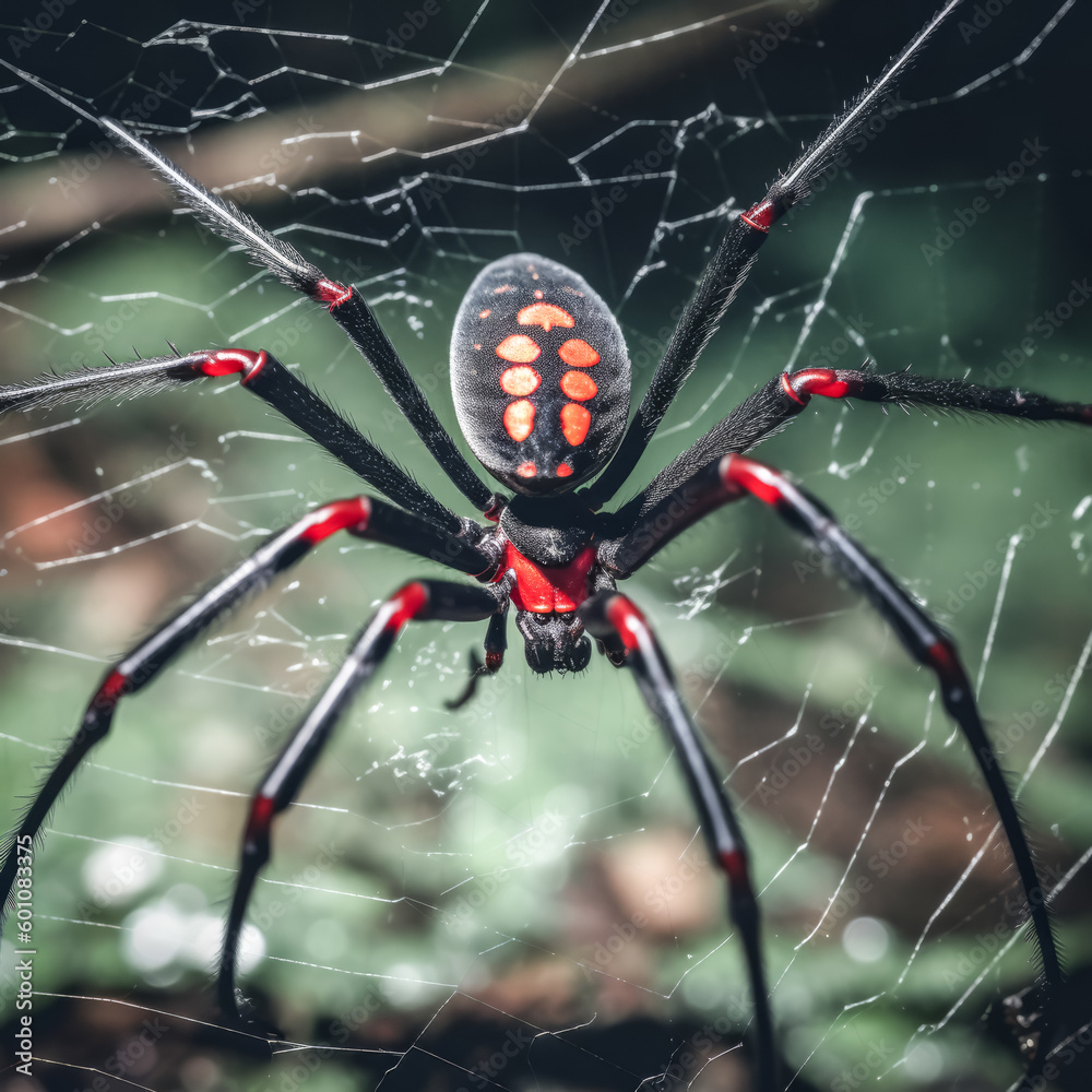 The Redback spider was captured in an image using generative ai ...