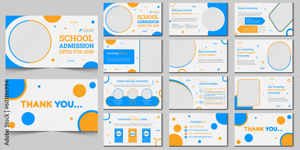 Education Design School PowerPoint presentation slide template. Utilize ...