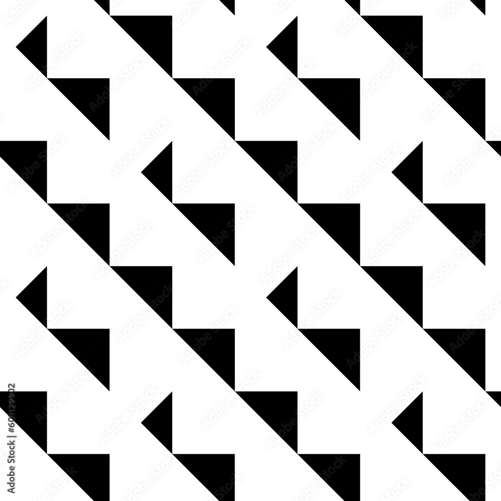 Seamless surface pattern design with triangles ornament. Repeated ...