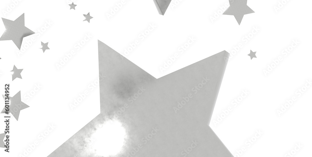Silver Stars Confetti Rain Festive Holiday Background Vector Silver