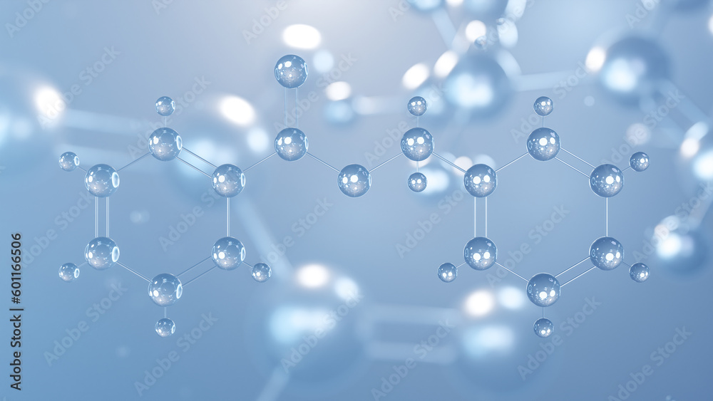 benzyl benzoate molecular structure 3d, flat model, ascabin, structural ...