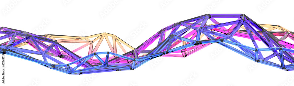 Colorful glass structure, 3d render Stock Illustration | Adobe Stock