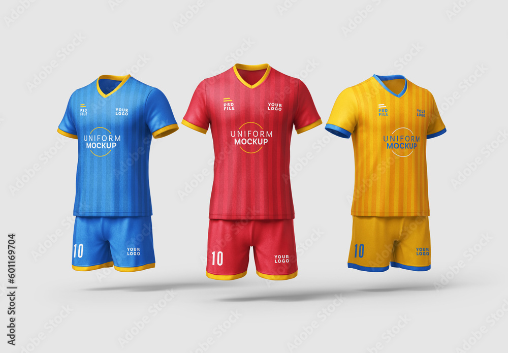 Soccer Kit Mockup Stock Template | Adobe Stock