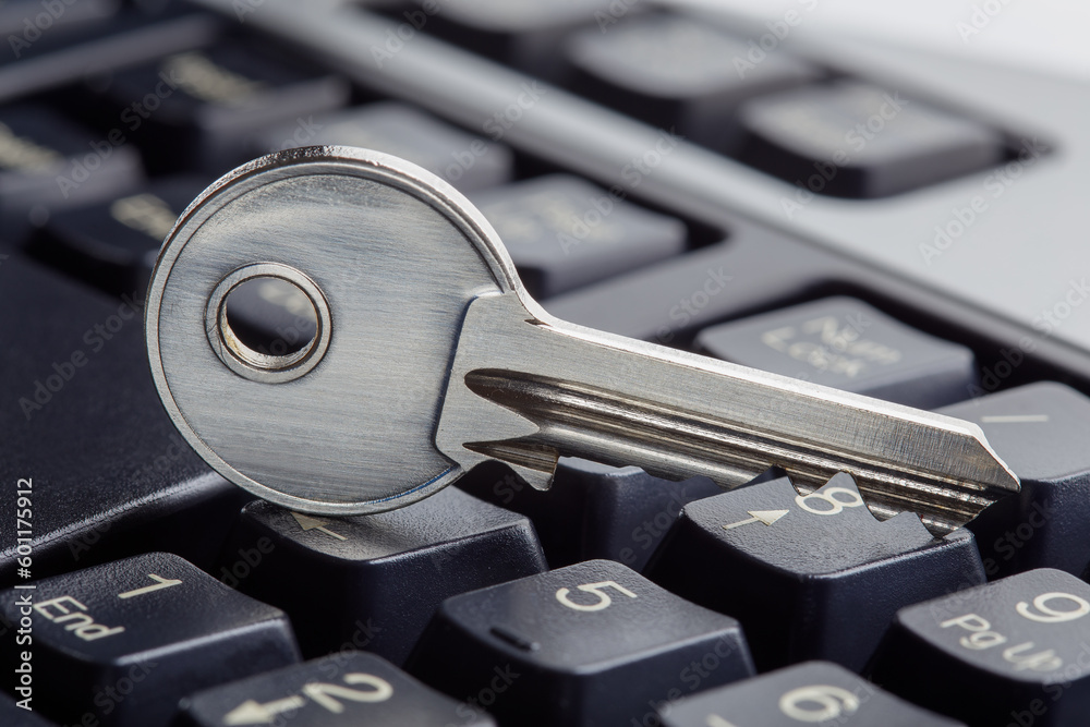 phishing, hacking personal data and money , key and hook on computer ...