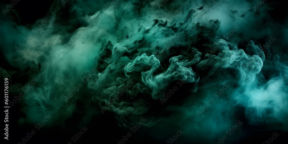 horror green blue wall, grunge dark smoke texture, black haunted ...