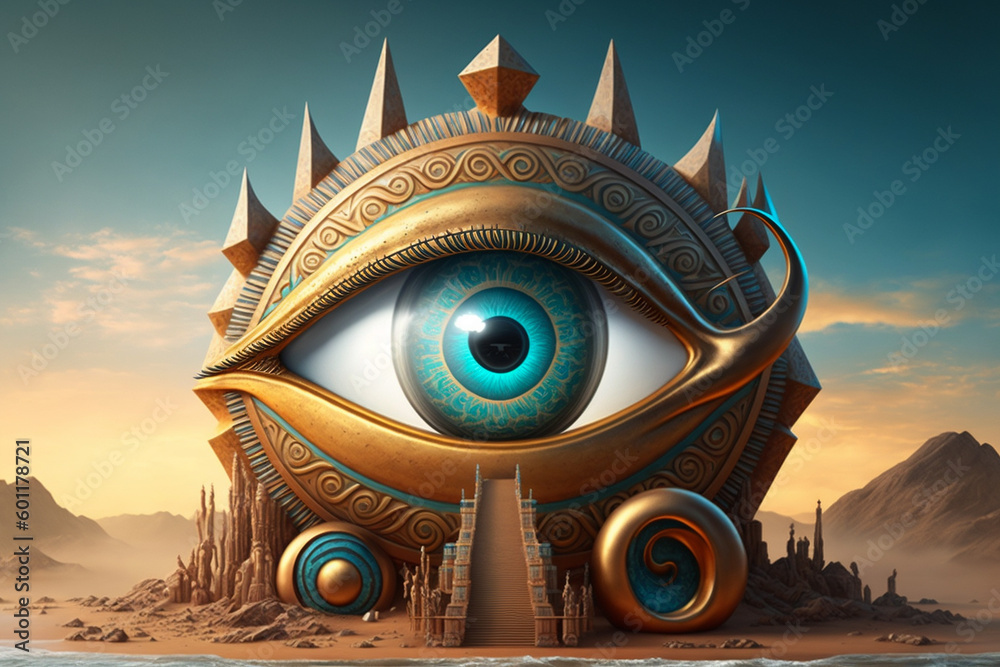 AI-Generated Image of The All-Seeing Eye: Intricate and Bizarre ...