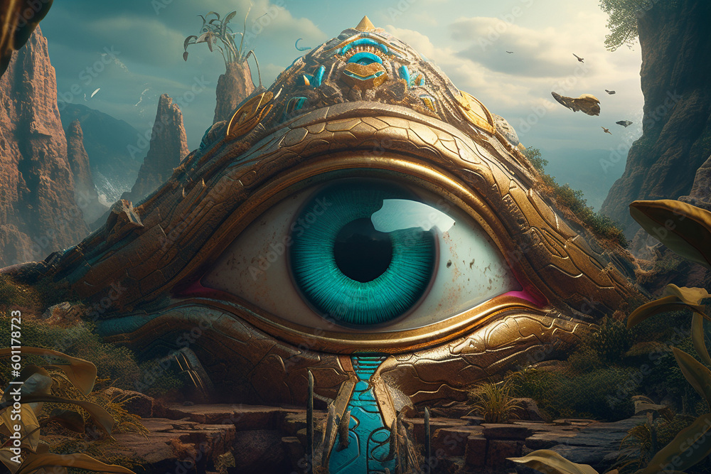 AI-Generated Image of The All-Seeing Eye: Intricate and Bizarre ...