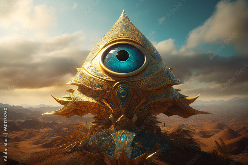 AI-Generated Image of The All-Seeing Eye: Intricate and Bizarre ...