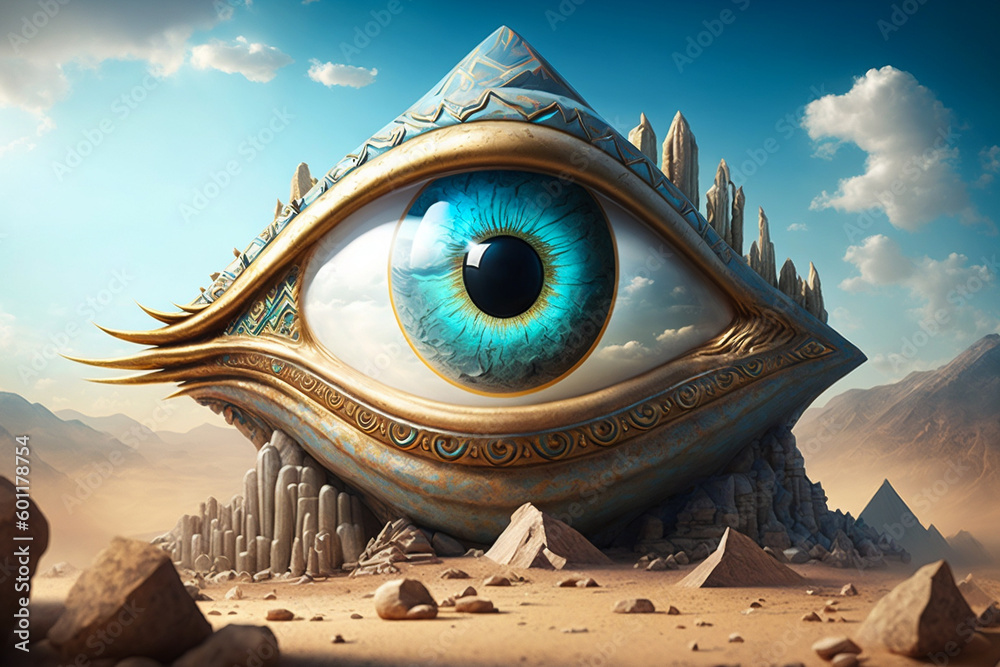 AI-Generated Image of The All-Seeing Eye: Intricate and Bizarre ...