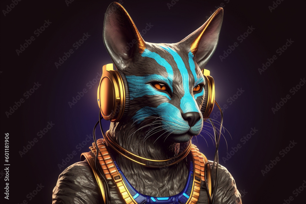 Psychedelic Hybrid Party: AI-Generated Party DJ Animals Inspired by ...