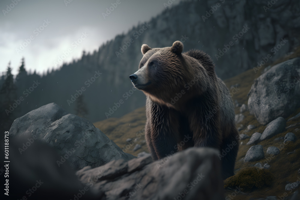 the graphic shows a bear in the Tatra Mountains. This graphic captures ...