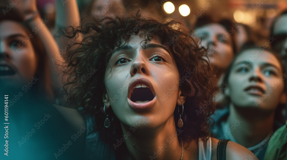 young people, crowds of people people in a tight crowd, large group of ...