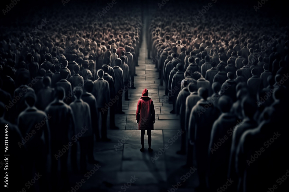 Figurines of group of people concept idea. Ai generated Stock ...