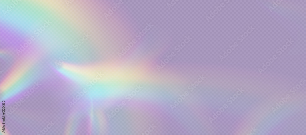 Poster Rainbow refraction overlay, leak flare, prism light effect ...