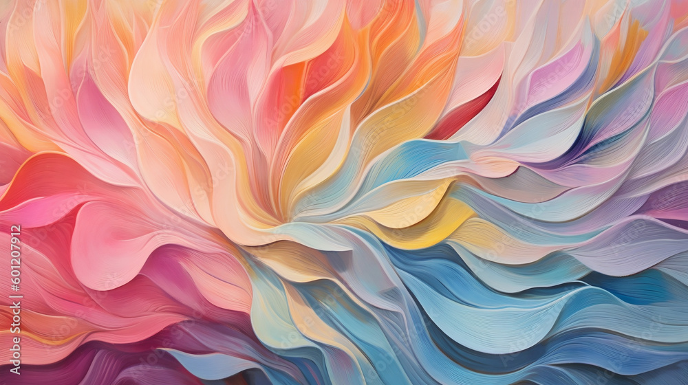 Abstract Background with a Swirl of Thick Painted Brushstrokes ...
