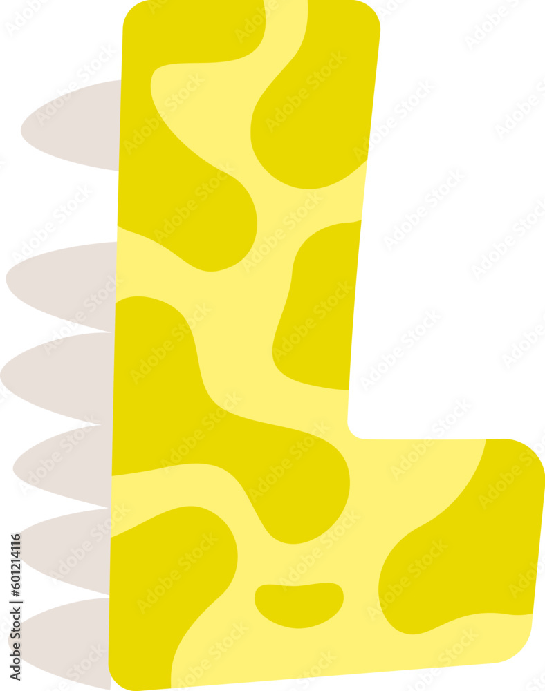 Dinosaur Alphabet L Letter Stock Vector | Adobe Stock