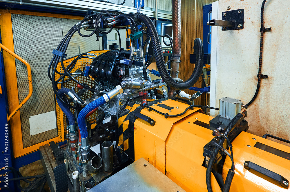 Test bench for testing automotive engines. Random inspection of ...
