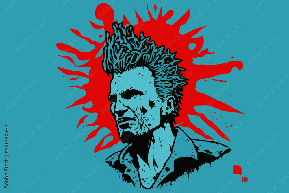 Doodle inspired Partisan, cartoon sticker, sketch, vector, Illustration ...