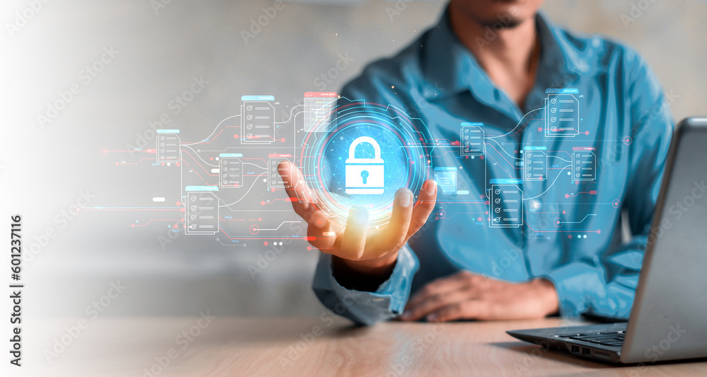 cyber security concept, Login, User, identification information ...