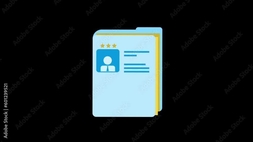 contract book icon animation loop motion graphics video transparent ...
