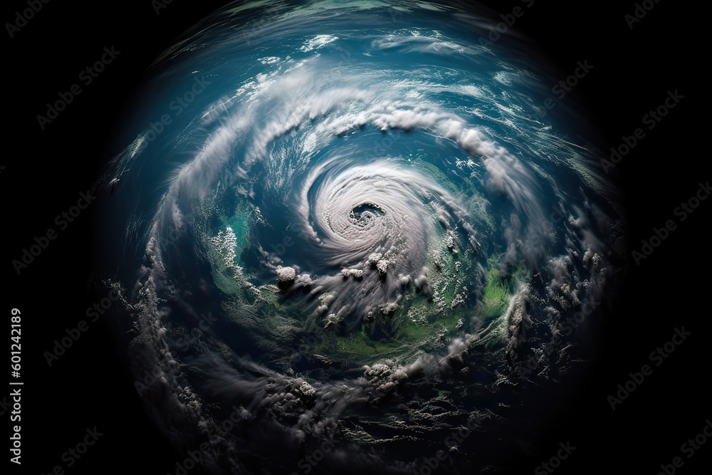 Super Typhoon, tropical storm, cyclone, hurricane, tornado, over ocean ...